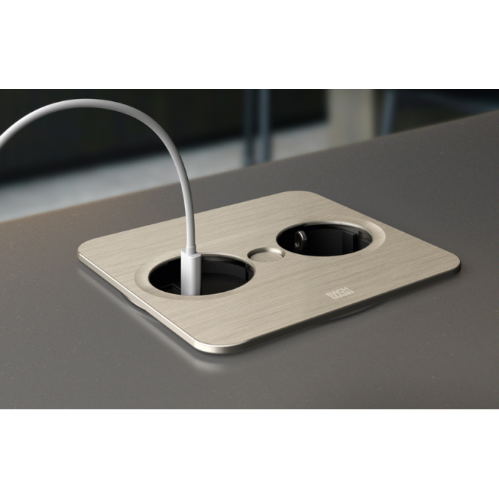 Bachmann Twist 2 kwadratowe gniazdo kuchenne białe